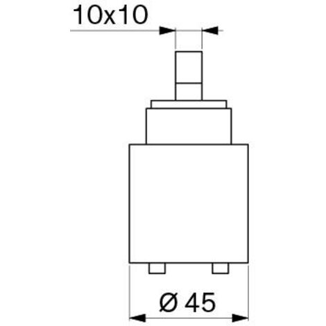 Delabie Keramikkartusche D45 für MBatt. für Standmontage 60 l/min