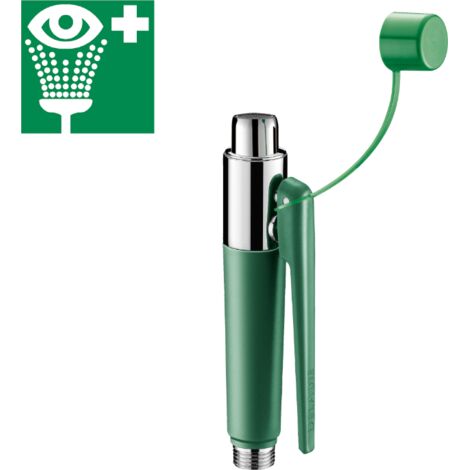 Delabie Handbrause-Augendusche 1 Sprühkopf Wandmont. + Hinweisschild