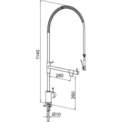 MORA IZZY profi Spültisch-Einhebelmischer Großküchen