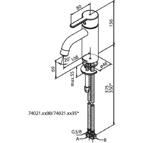 Damixa Silhouet Waschtischarmatur mattschwarz - small