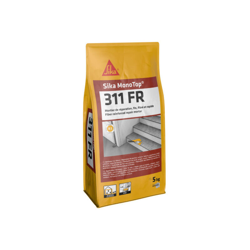 Sika – Mortier de réparation rapide gris 5kg – Fibré pour béton armé ...