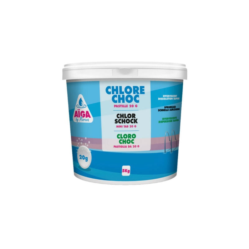 Chlore choc Aiga MAREVA - 20g - 5kg - 111010U Chlore choc Aiga MAREVA - 20g - 5kg - 111010U