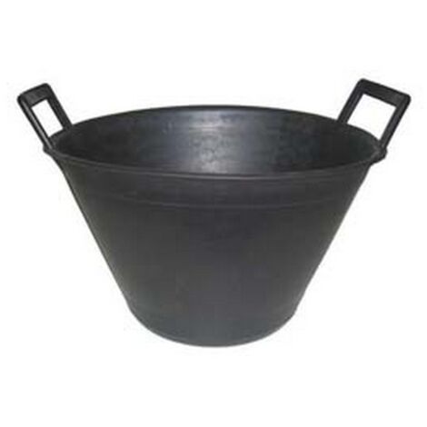 10PZ SECCHIO MURATORE CON DUE MANICI NERO - ø cm.36 - lt.10