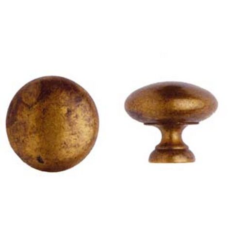 5PZ POMOLI PER MOBILI MOD.24228 IN OTTONE ANTICATO - MM.27