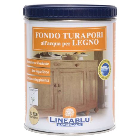 FONDO TURAPORI ALL'ACQUA PER LEGNO - HU 3050 TRASPARENTE ML.750