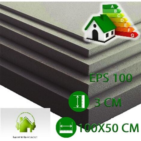 10PZ PANNELLO IN POLISTIROLO PER ISOLAMENTO TERMICO, ACUSTICO, CAPPOTTO ...