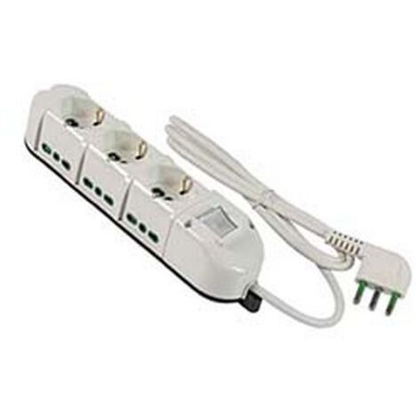 1PZ MULTIPRESA 3 BIP. + SCH. + 6 BIP. LATER. INTERNO "LINEA RETAIL TRIAX"
