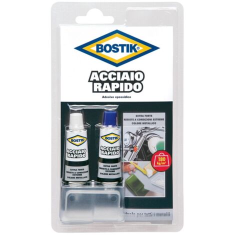 12PZ COLLA BOSTIK ACCIAIO RAPIDO BLISTER ml. 30 (2 tub. ml. 15)