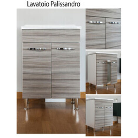 LAVATOIO ANTONELLA 60X50 CM CON SIFONE PALISSANDRO