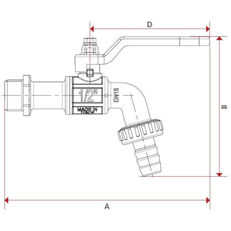 ITAP ART. 132 RUBINETTO CON PORTAGOMMA A SFERA GR.3/8
