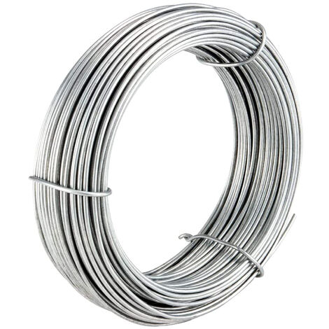 1ROTOLO FILO PER LEGATURE ZINCATO Ø 1,5 MM DA 25 MT GRIGIO PER RETE E ...