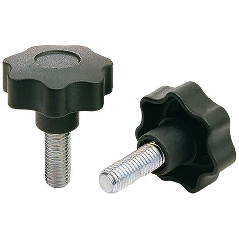 1PZ VOLANTINO CON PERNO FILETTATO M6 x 30 Ã˜ mm 40