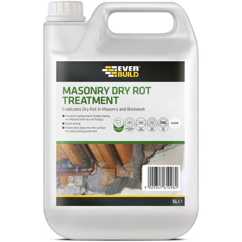 Everbuild Masonry Dry Rot Treatment Clear 5L