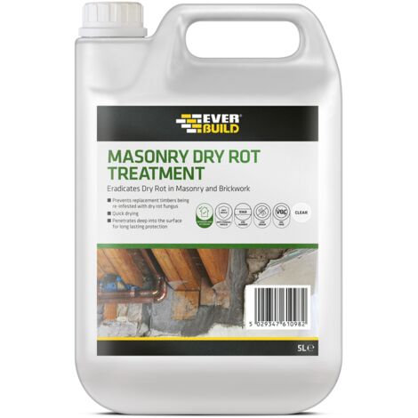 Everbuild Masonry Dry Rot Treatment Clear 5L