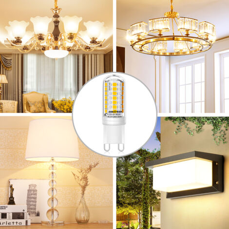 5PCS 4W AC 220-240V G9 Ampoules LED SMD2835 3000K Blanc Chaud 450LM Pas de Flicker Light SWAGX