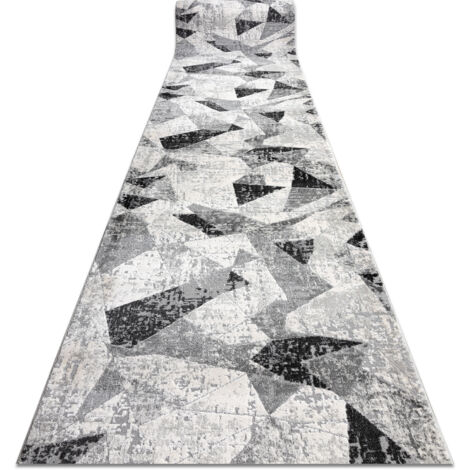 Tapis de couloir TULS 51211 moderne, Géométrique anthracite 80 cm grey 80x140 cm