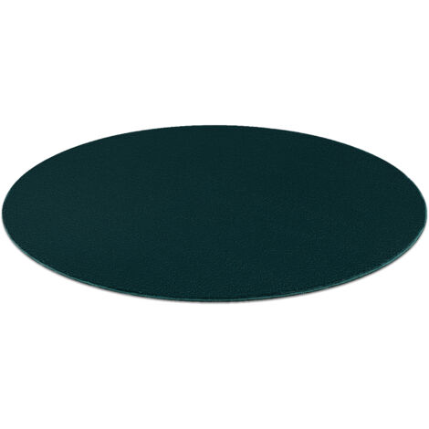 Tapis de lavage moderne LINDO cercle vert, antidérapant, shaggy green ...