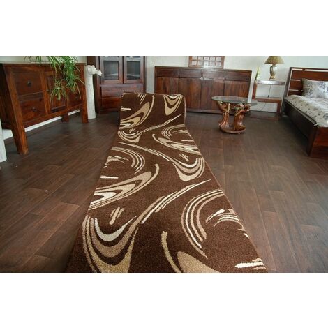 Tapis de couloir KARMEL FRYZ - CAFÉ marron 70 cm brown 70x980 cm