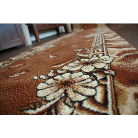 TAPIS DE COULOIR BCF TRIO marron 60 cm brown 60x950 cm