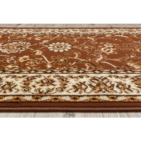 TAPIS DE COULOIR BCF MORAD Klasyk classique marron 90 cm brown 90x650 cm
