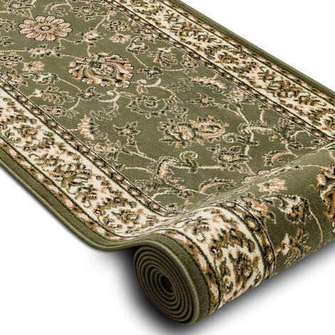 TAPIS DE COULOIR BCF MORAD Klasyk classique olive verte 60 cm green ...