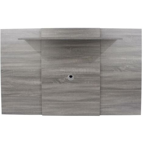 Wall Mounted TV Back Panel Grey Oak Living Room Floating Entertainment ...