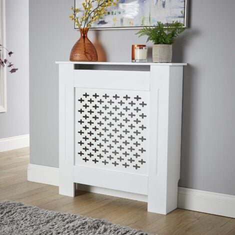 Small White Radiator Cover MDF Wooden Home Decorative Modern Furniture ...