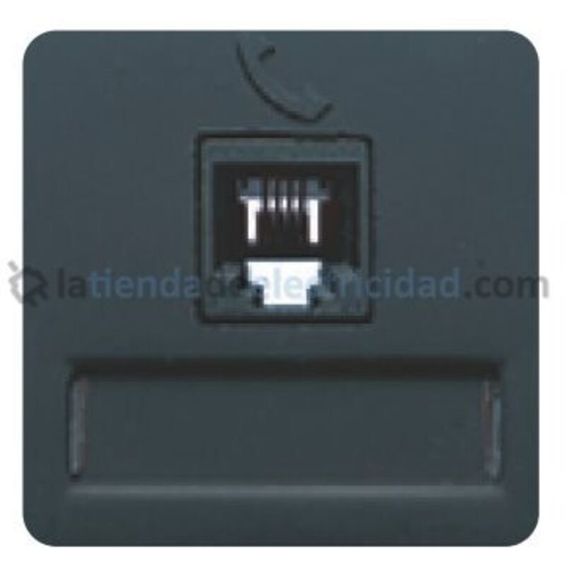 Prise téléphonique large RJ11 CAOBA BJC 17082-M