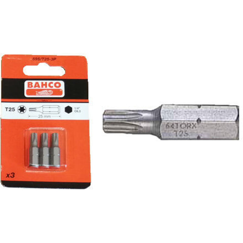 BAHCO POINTE TORX T25 3P 1/459 S/T-25x2559S/T