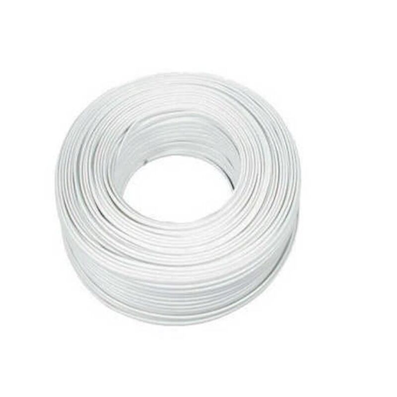 Câble électrique plat 3x1,00 mm 100 m blanc
