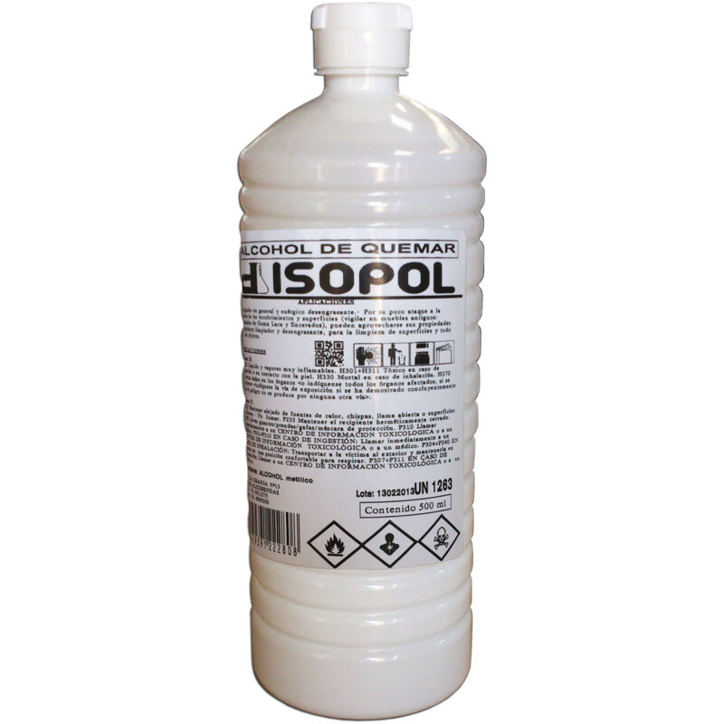 Alcool à brûler en plastique 1/2 litre DDALQ2005PVC