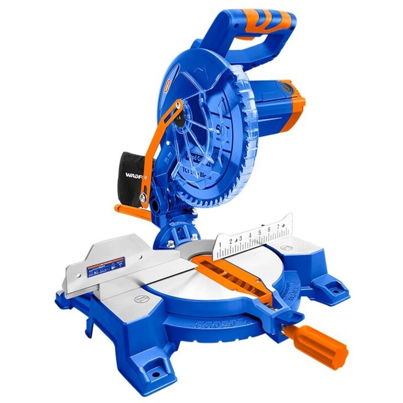 Scie à onglet WADFOW 1800 W 255 mm, coupes d'angle, 5 300 tr/min, lame ...
