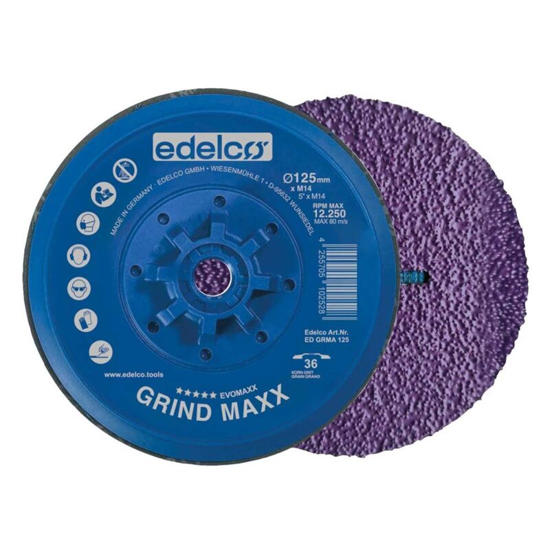 Disque à meuler EDELCO Grind Maxx 125 mm pour meuleuse d'angle, haute ...