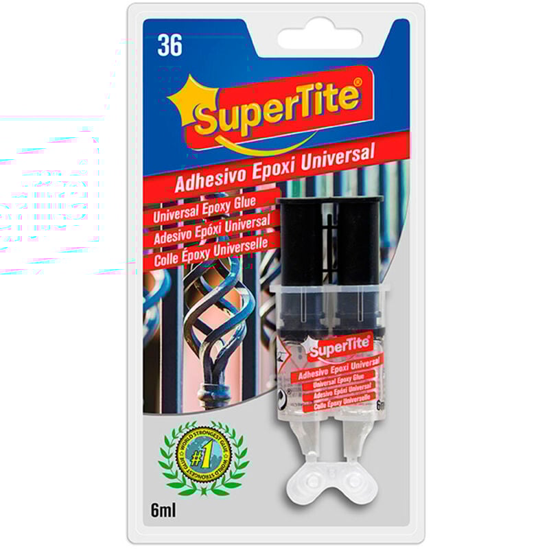 Adhésif époxy Supertite à 2 composants (seringue de 6 ml)