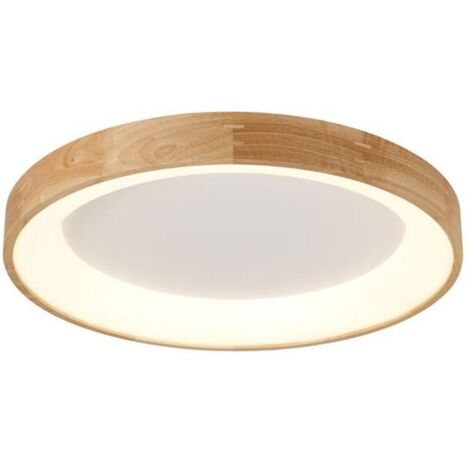 Mad plafonnier led bois naturel 28W
