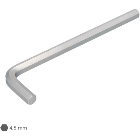 Clé Allen longue 4,5 mm en acier au chrome vanadium professionnel.