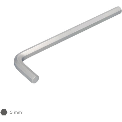Clé Allen longue 3,0 mm en acier au chrome vanadium professionnel.