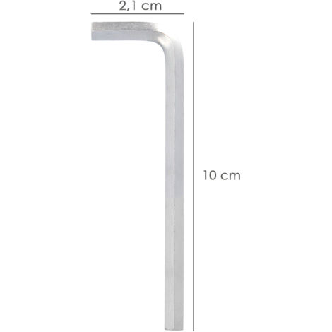Clé Allen longue professionnelle en acier au chrome vanadium 4,0 mm.