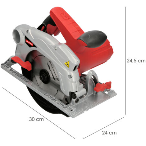 Scie circulaire 1300 watts. Avec disque laser 185 mm. 4 700 tr/min
