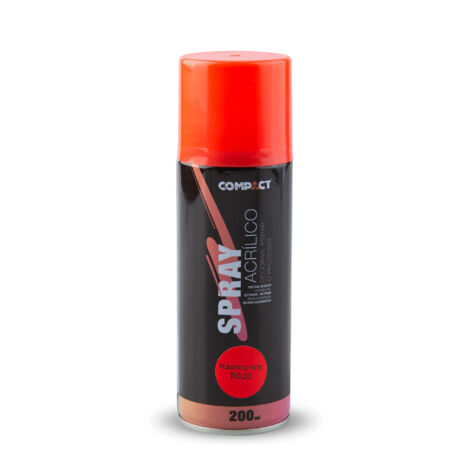 Peinture acrylique en spray rouge fluo 200ml