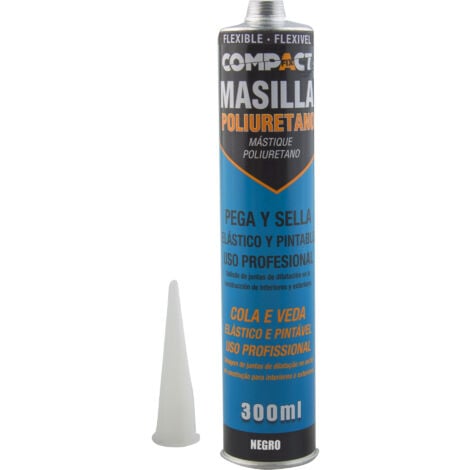 Mastic polyuréthane compact noir 300ml
