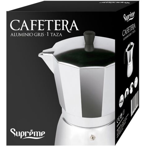Cafetière suprême aluminium gris 1 tasse