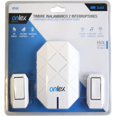 Sonnette sans fil Onlex 2 boutons