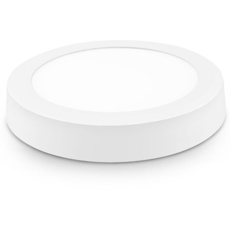Downlight LED surface ronde blanc mat 12w neutre