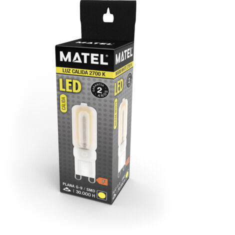 Ampoule led plate en métal G9 7w chaude