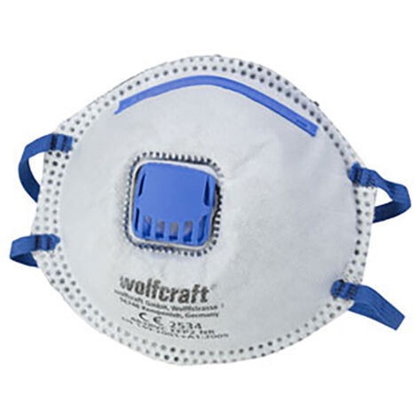 Pack 3 masques anti-poussière ffp2 cv avec valve respiratoire et filtre 4838000 wolfcraft
