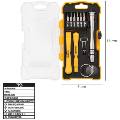 Kit d'outils de réparation pour smartphone 17 pièces