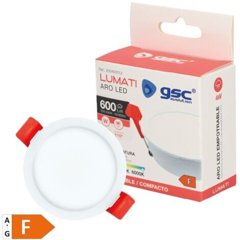 Lumati LED compact encastrable anneau rond 7W 3000/4000/6000K Blanc