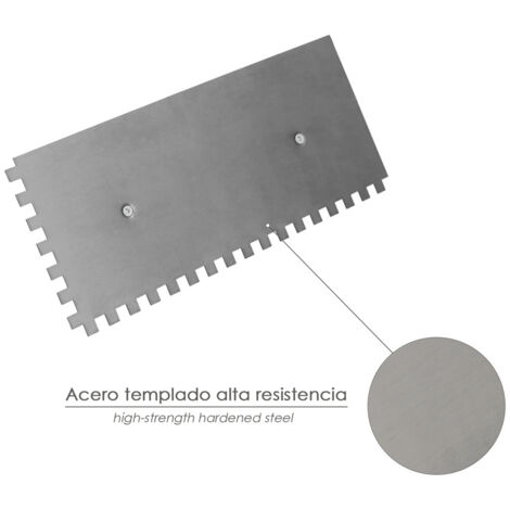 Peigne professionnel avec manche en polypropylène 280x120 mm. Dents 8x8mm.