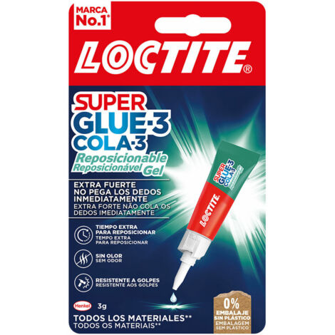 LOCTITE Super Glue-3 Gel repositionnable adhésif instantané 3g 2943113
